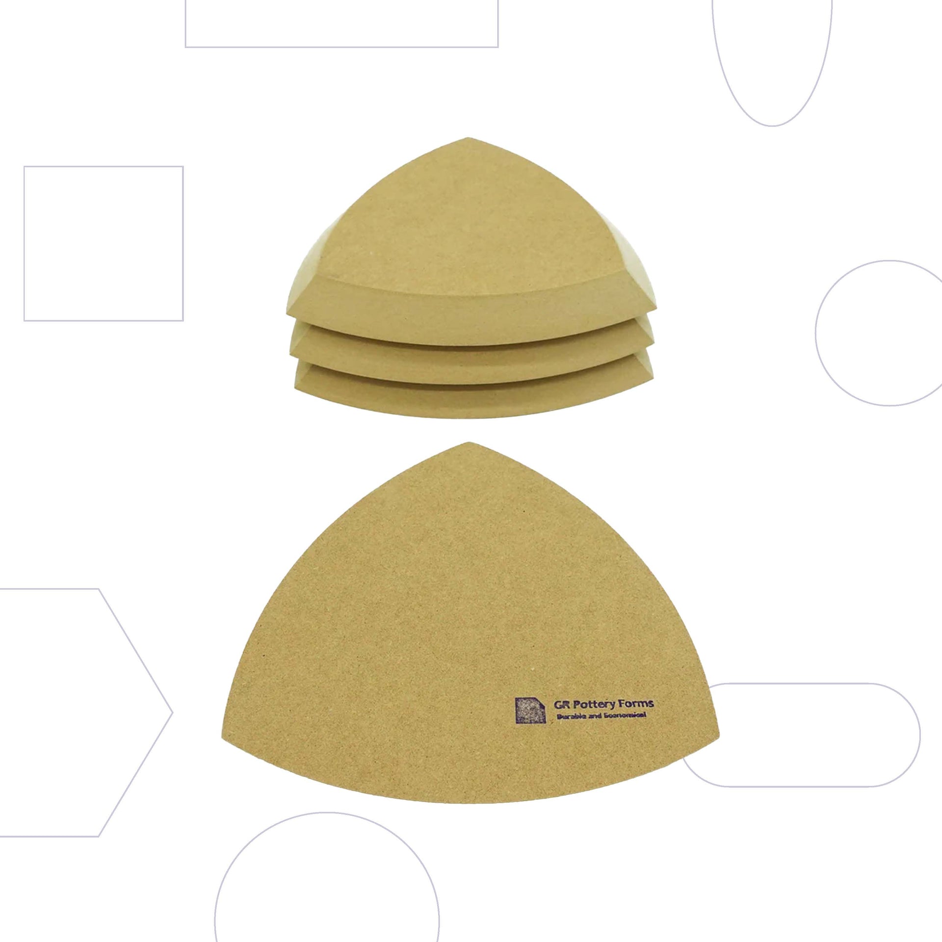 OG Spherical Triangle - 8" (4 Pack) – GR Pottery Forms