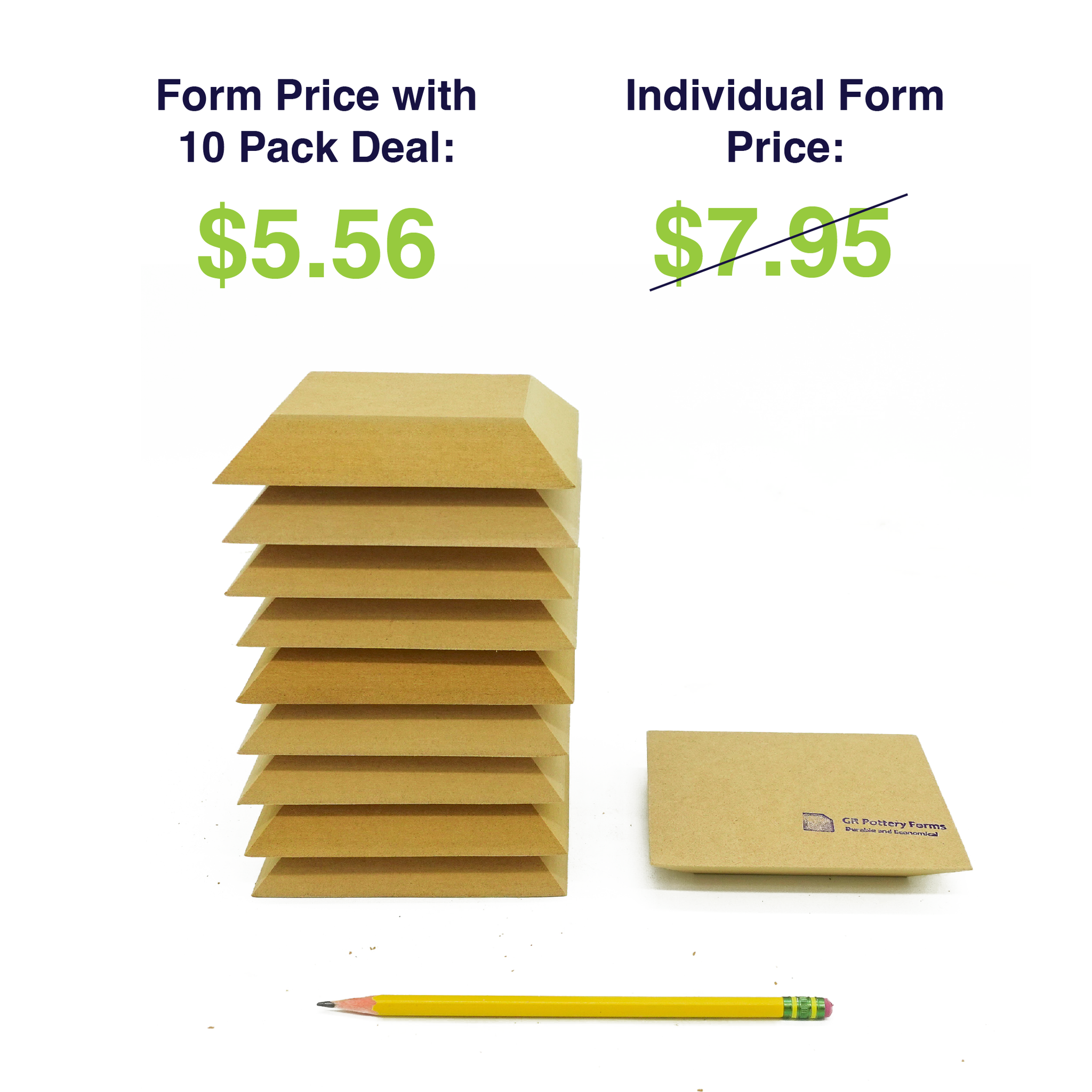 10 Packs — GR Pottery Forms