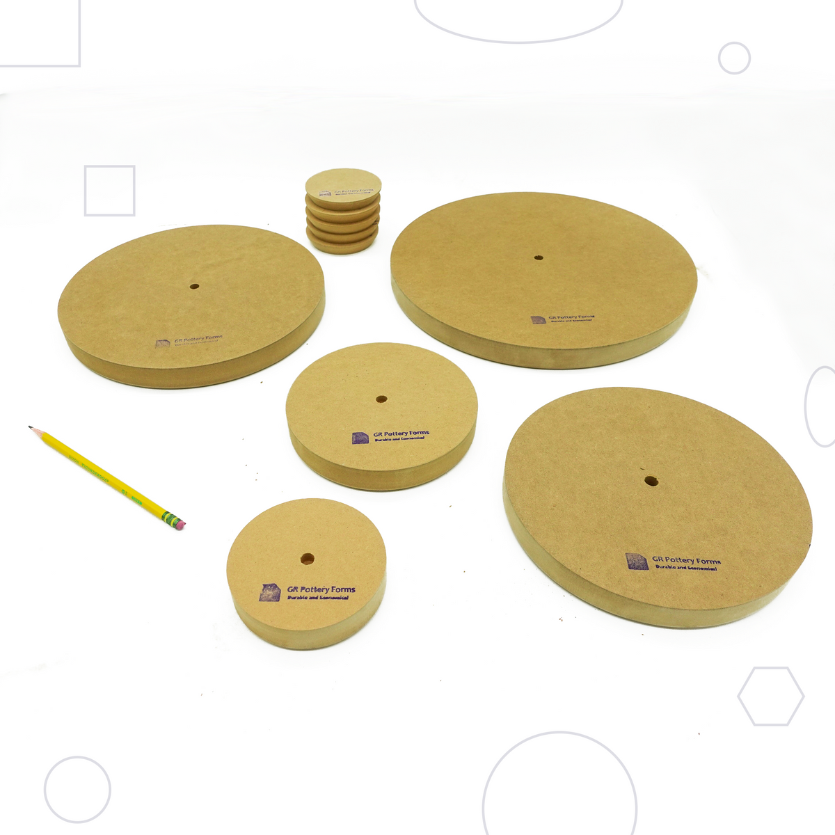 Wallie Round (5 Pack) — GR Pottery Forms