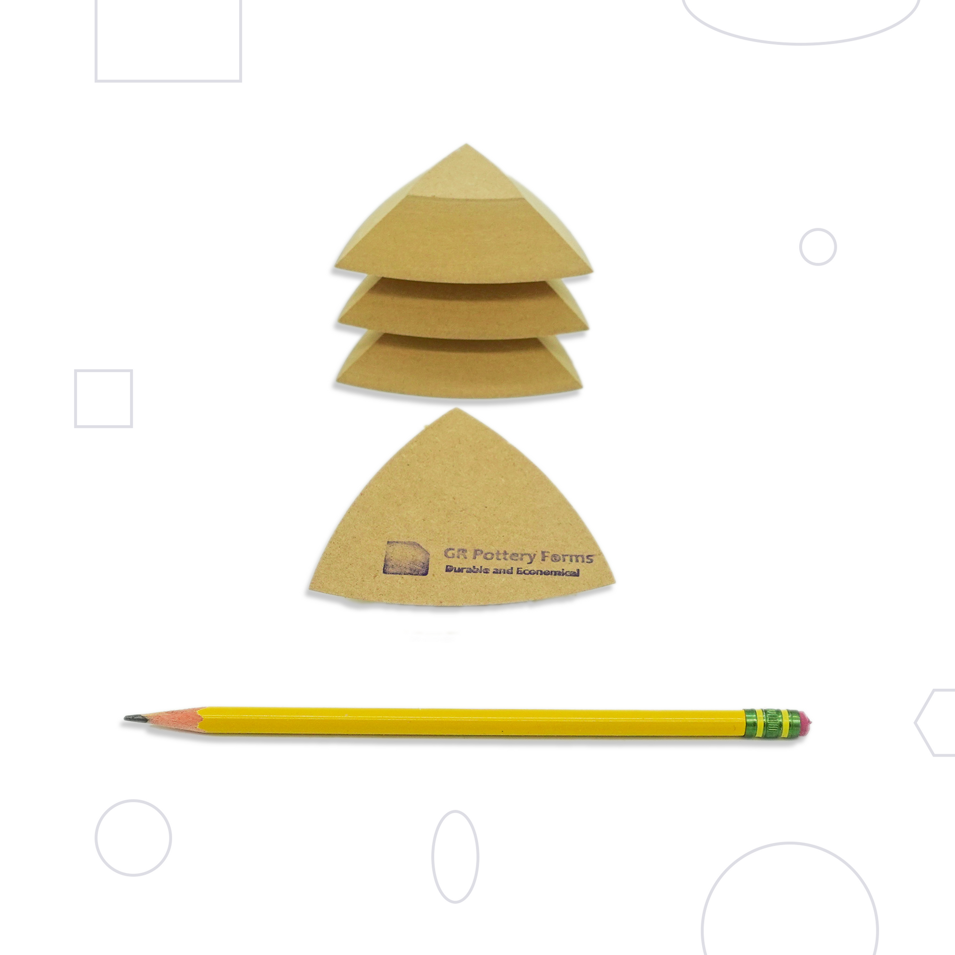 OG Spherical Triangle - 3.5" (4 pack) – GR Pottery Forms