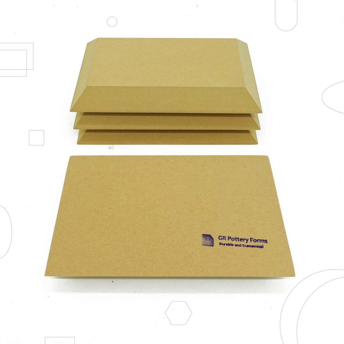 Rectangle - 5x8" (4 Pack) — GR Pottery Forms