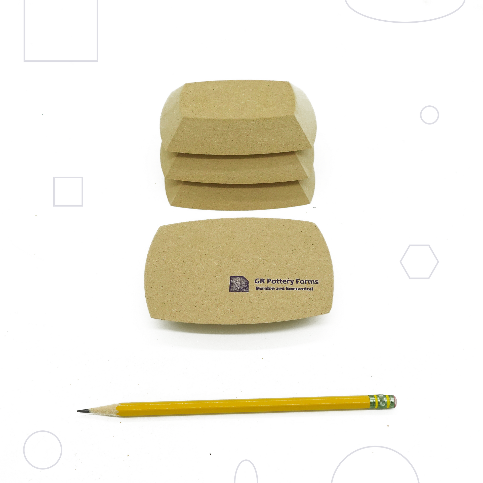 OG Spherical Rectangle - 3.5x5" (4 Pack) – GR Pottery Forms
