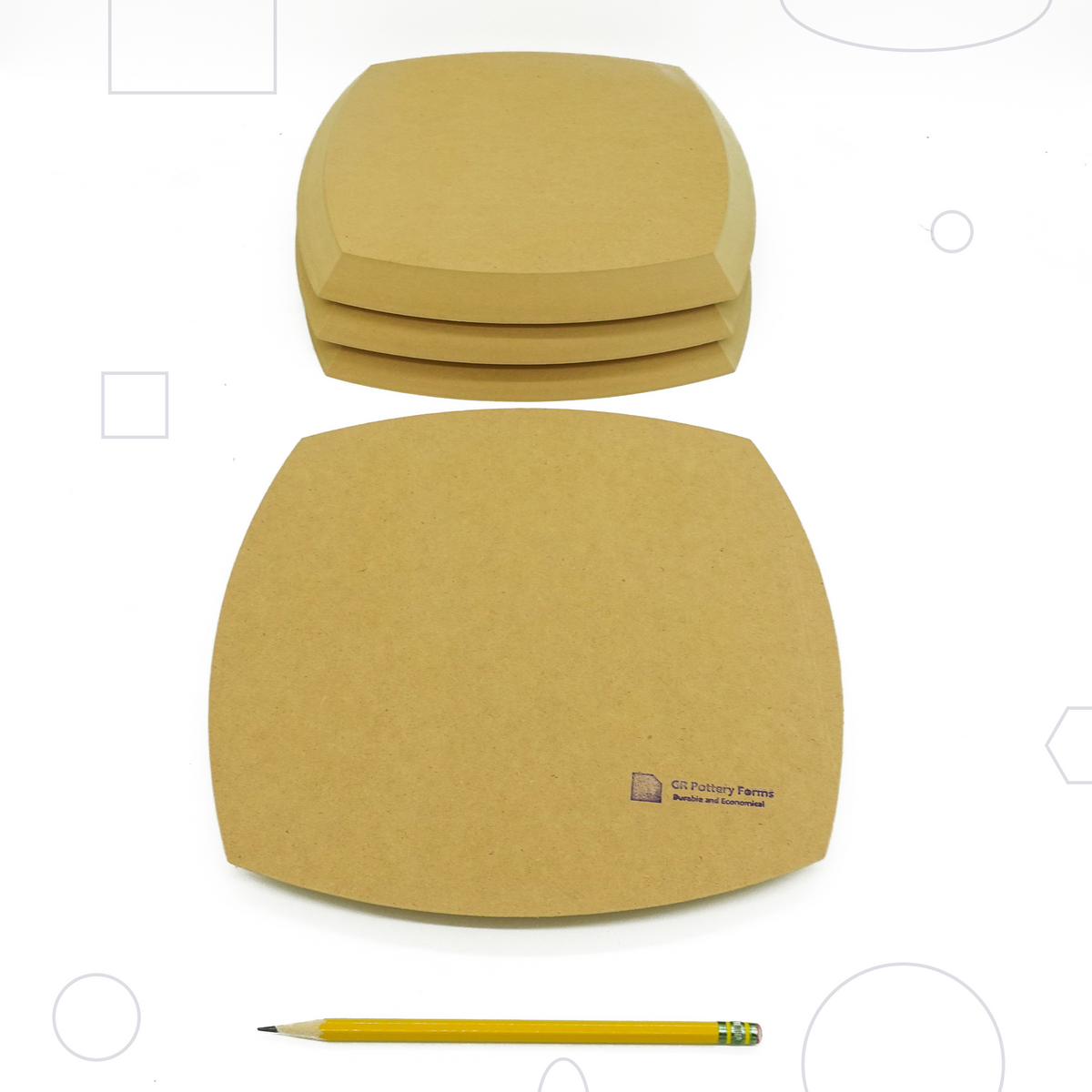 Spherical Square - 11" (4 Pack) — GR Pottery Forms