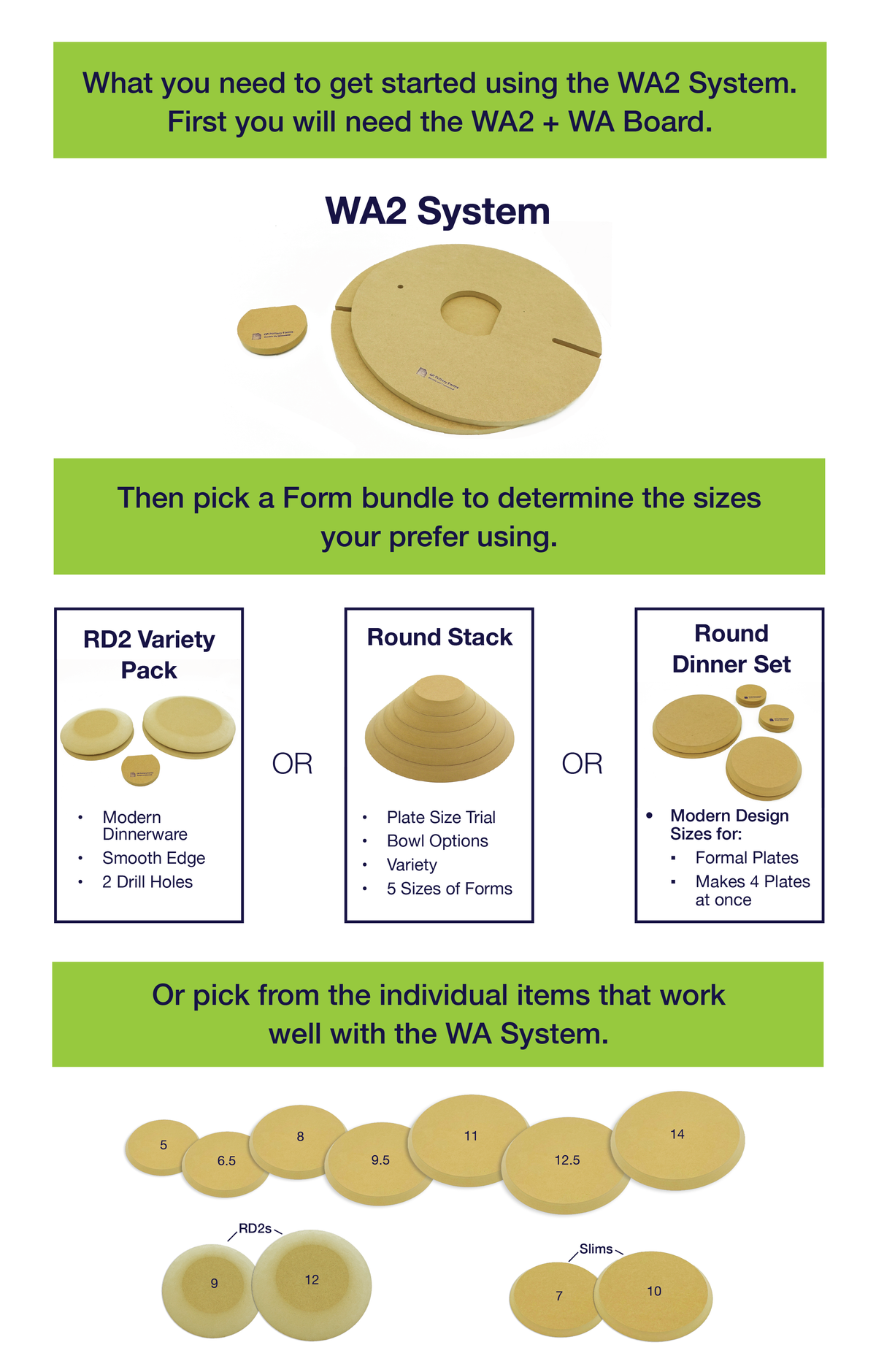 OG Round Stack Pack (5 Piece) – GR Pottery Forms